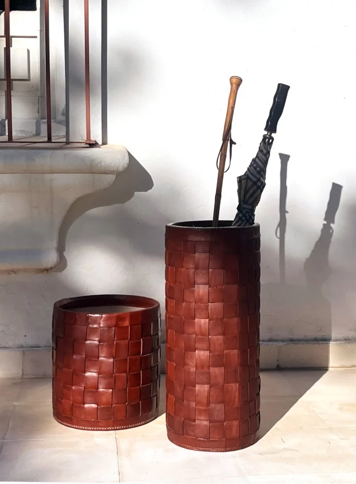 NEW CYLINDRICAL BRAIDED BASKET / PN935T - Sol & Luna